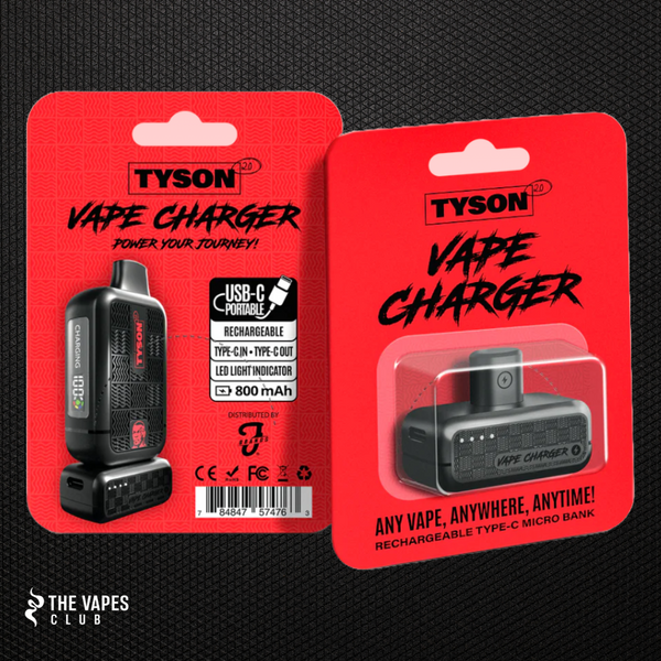 Tyson 2.0 Vape Charger | Cargador Portátil USB-C | Power Bank Integrado ...